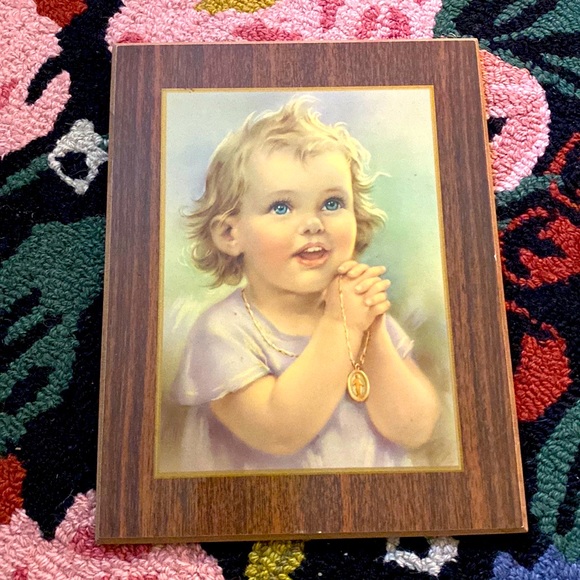 Vintage | Wall Decor | Vintage Praying Girl Print | Poshmark